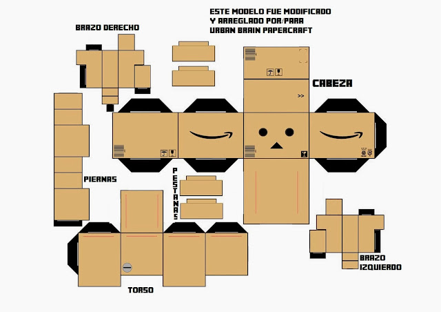 Urban Brain Papercraft: Domo y Danbo