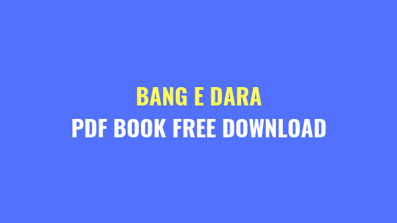 Bang-e-Dara PDF Free Download Written By Allama Iqbal - AdabPK