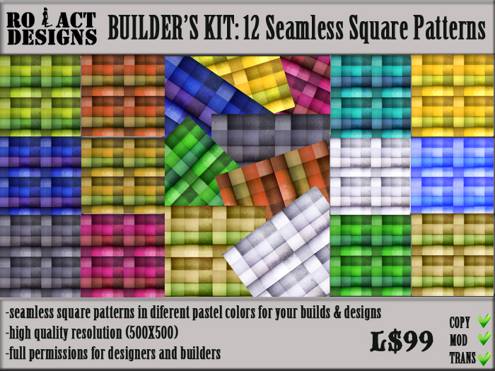 Ro!Act Designs: ..::RO!ACT::..DESIGNS Builder's Kits: 12 Seamless ...