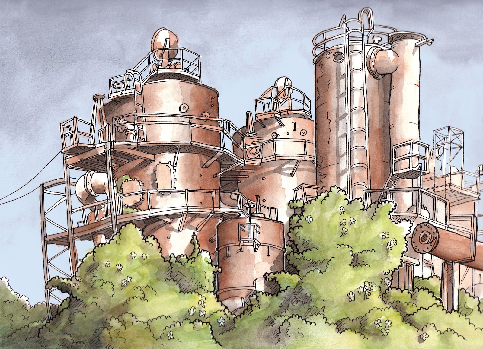Urban Sketchers Seattle: Gasworks Park