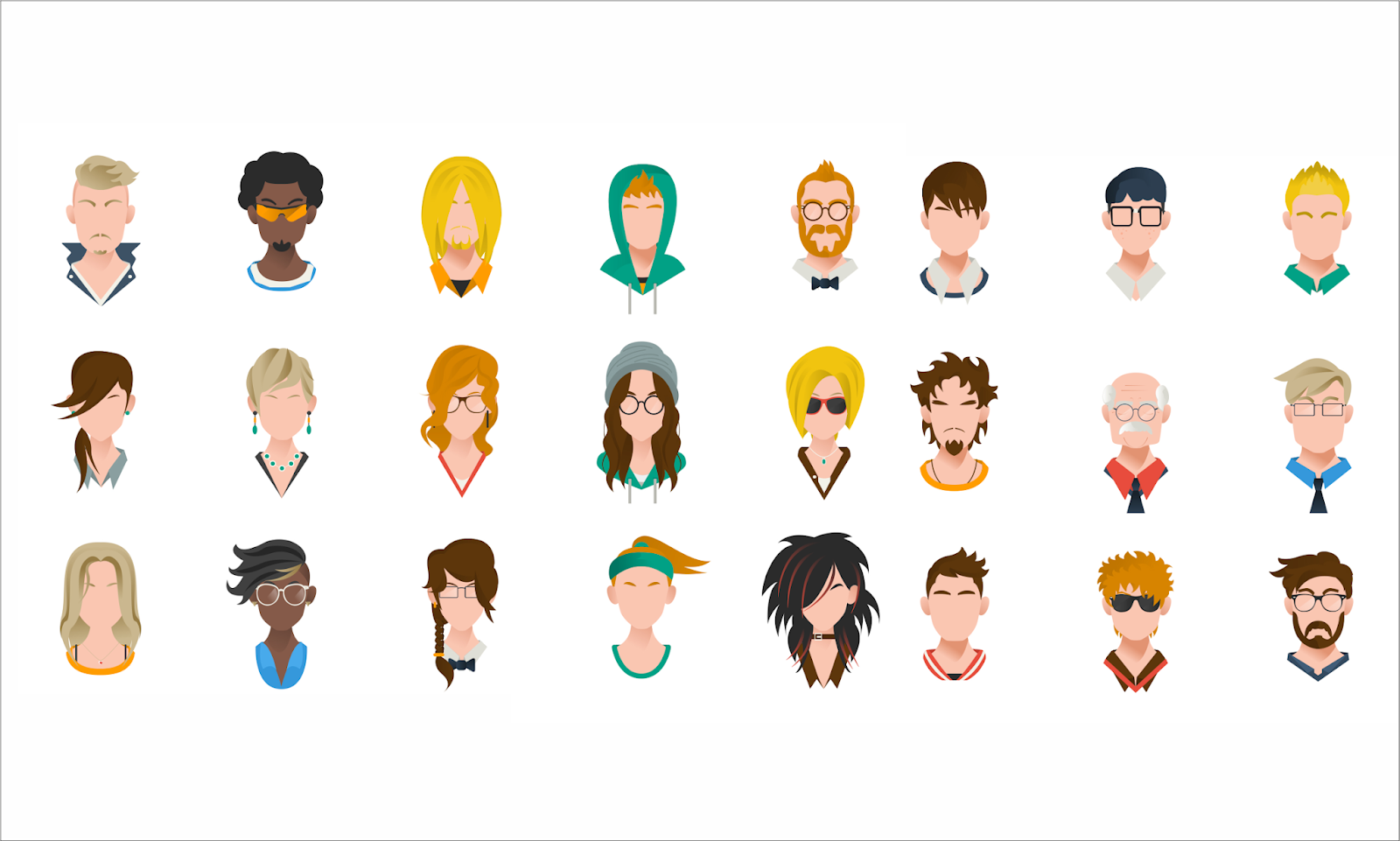 30 Fresh Modern Avatar File CDR EPS AI Free Download - Desain Free