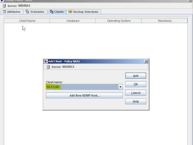 Remote Infrastructure Management Netbackup Ndmp Backup Configuration