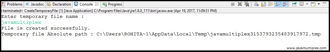 How to create a temporary file in Java?