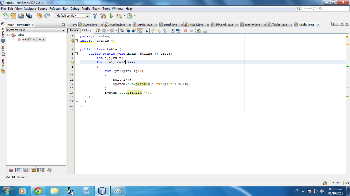 java: CICLO FOR EN JAVA