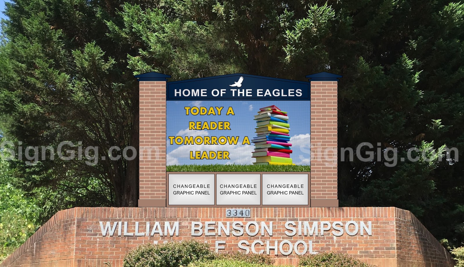 SignGig LED Digital Signs: Simpson Middle School in Cobb County ...