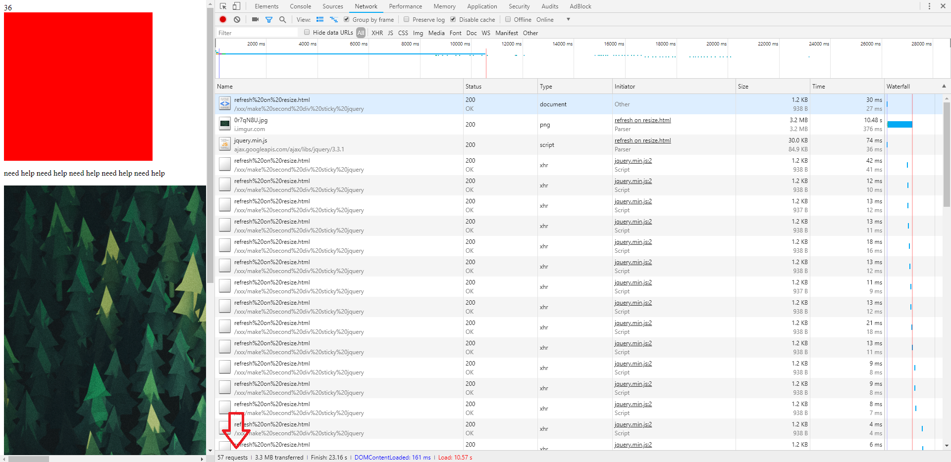How to reload or refresh only inside contents of certain div on ...