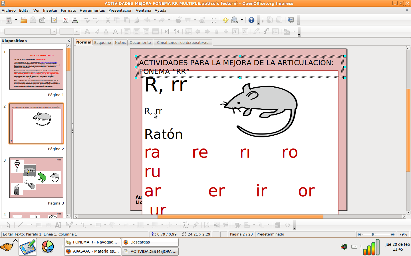 AUDICIÓN Y LENGUAJE: FONEMA R