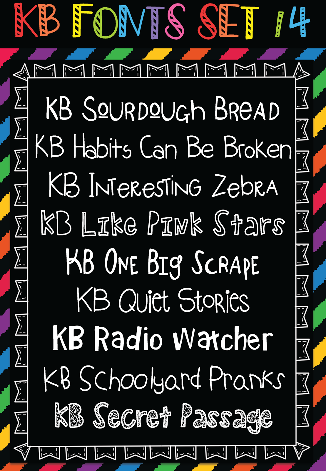 Keepin' It Kool In KinderLand: KB FONTS