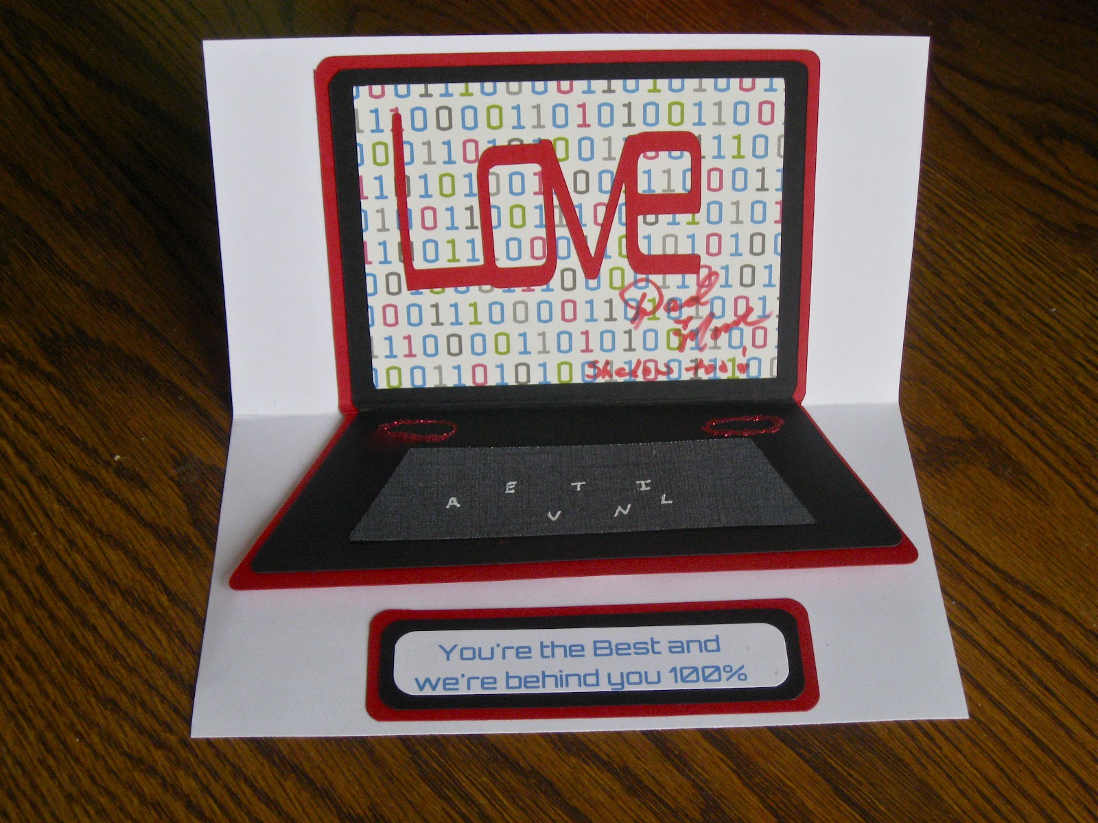 Beginner cards, creativity and what-not. My view.: Valentine for a Techie