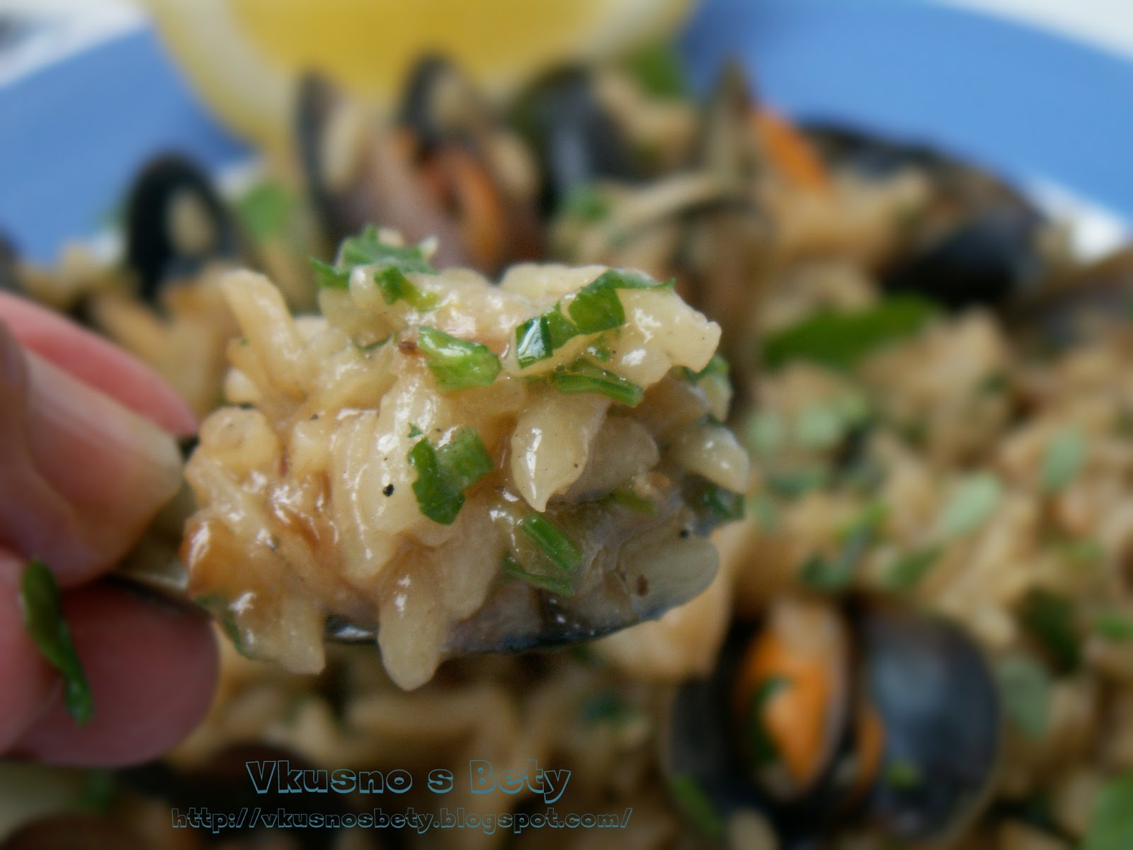 Миди с ориз - Mussels with rice