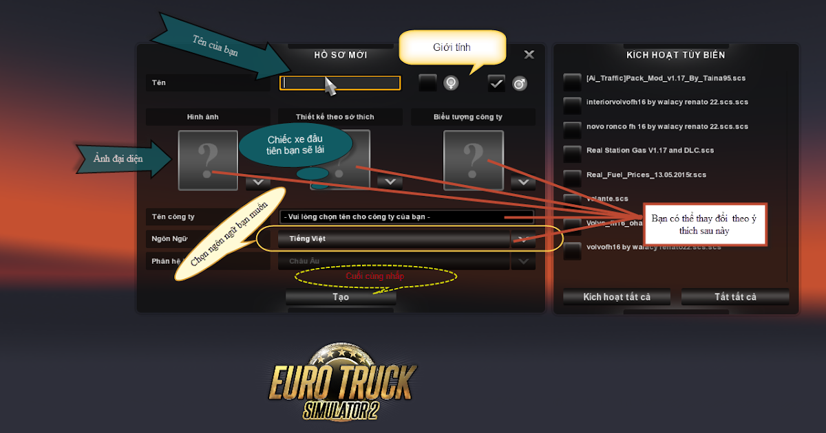 Nơi Chia Sẻ Games Và Kinh Nghiệm Chơi Games Hướng Dẫn Euro Truck