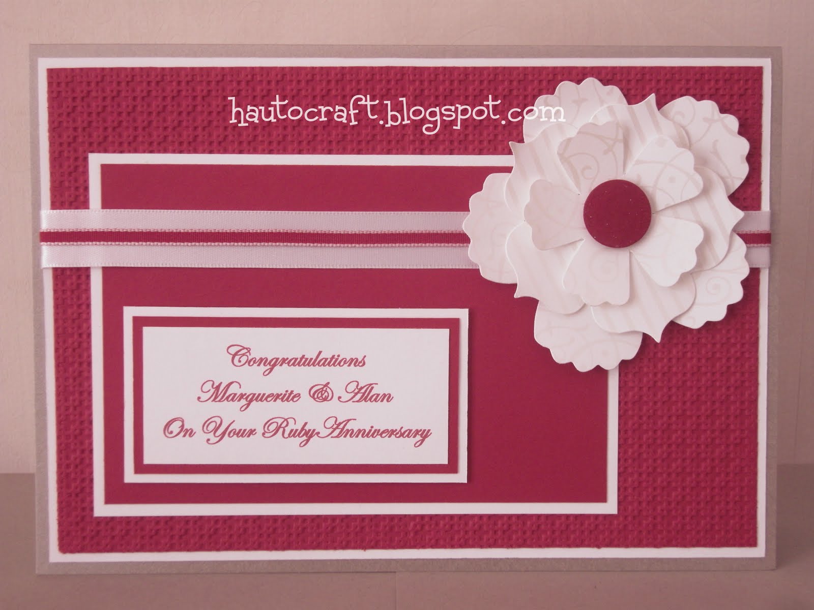 Hau To Craft: Ruby Wedding Anniversary