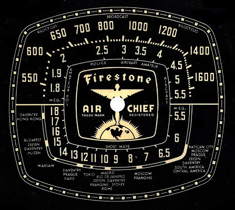 Ghosts Of The Great Highway: 10 Fine Examples. Vintage Radio Dials.