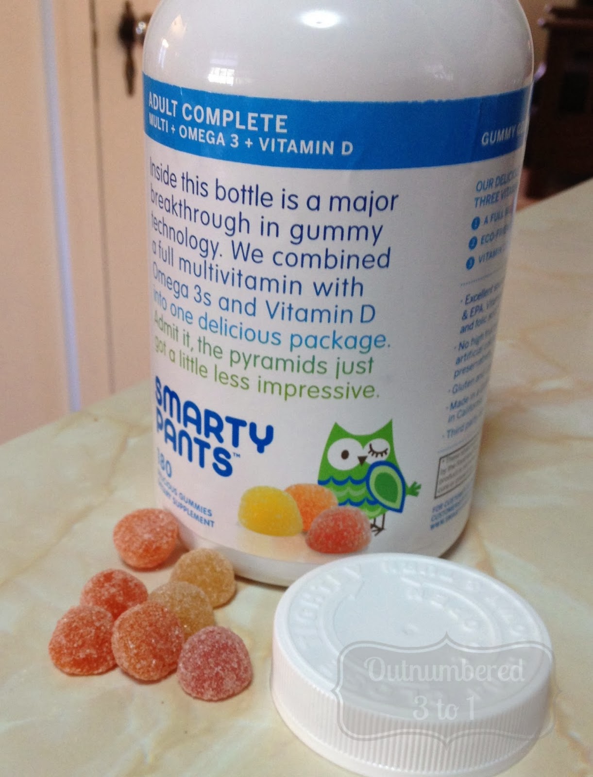 SmartyPants All-in-One Gummy Vitamins for Adults - Outnumbered 3 to 1