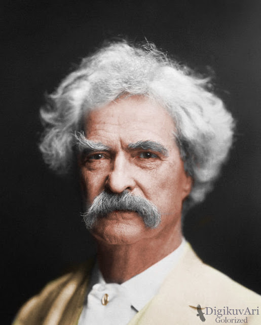 Mark Twain - Samuel Langhorne Clemens - Colorized - Golorization The ...