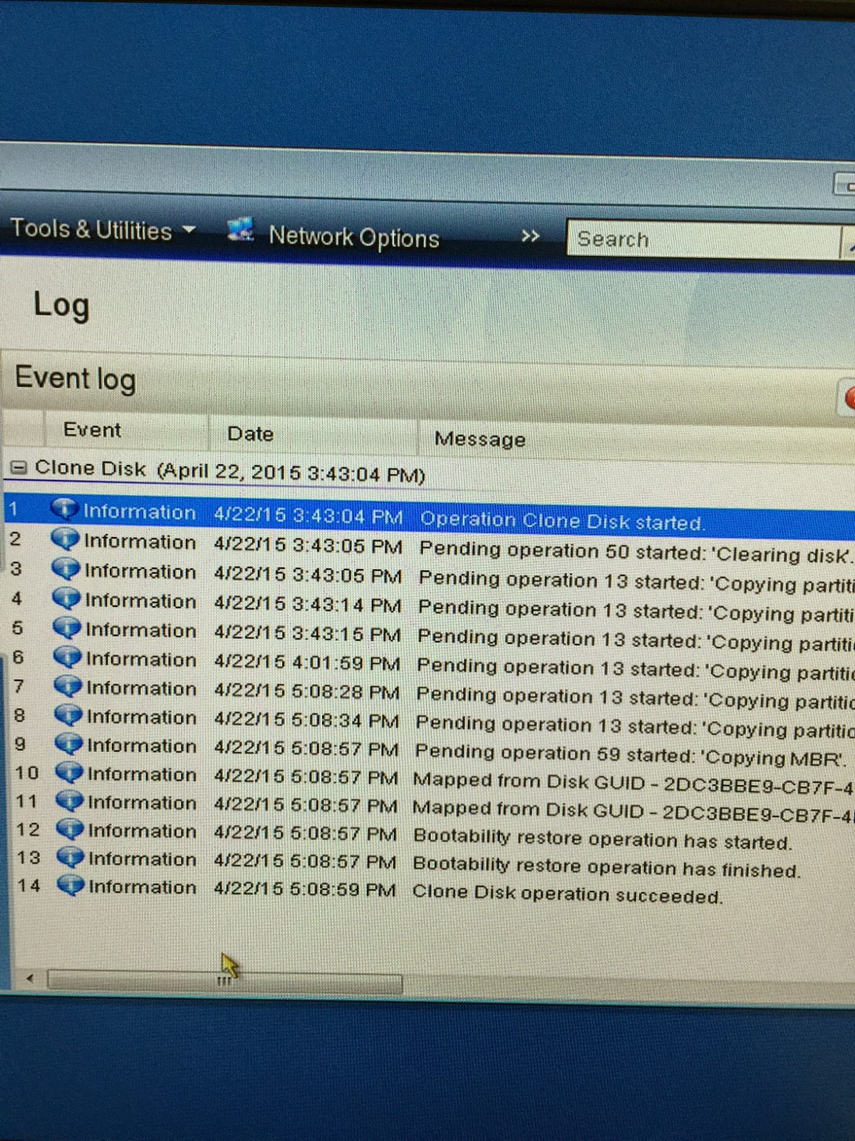 FrozenBlue: Acronis Clone Disk遇到MFT Bitmap Corrupted？