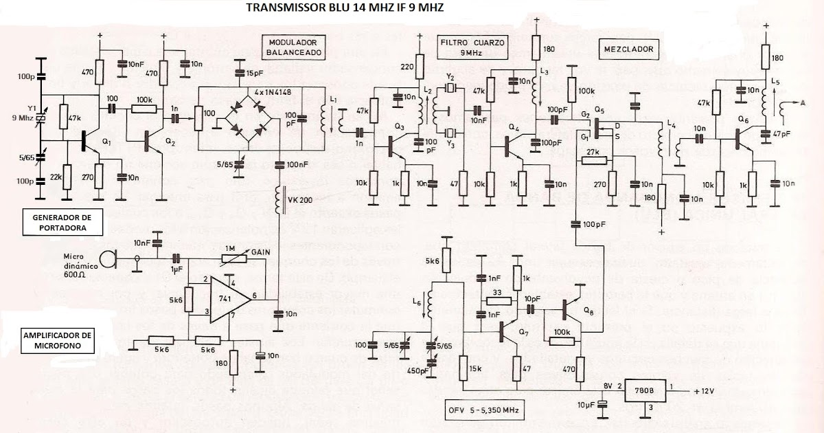 Projetos e Transceptores.: Transmissor 40 M SSB QRP simples projeto modificado.