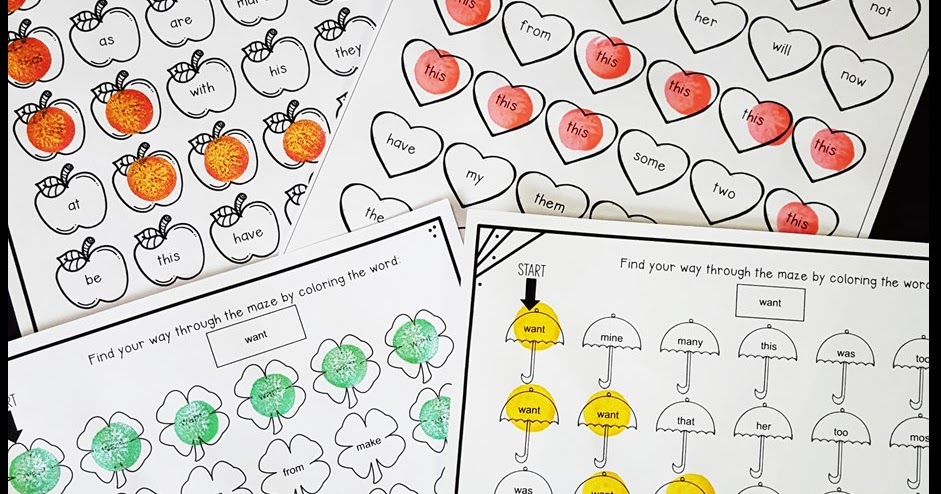 Sight Word Mazes for the Whole Year | Sara J Creations