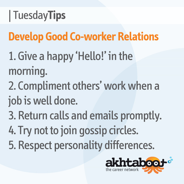 Develop Good Co-worker Relations at Akhta Boot Blog
