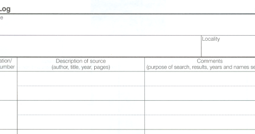 Genealogy's Star: The Research Log Bugaboo