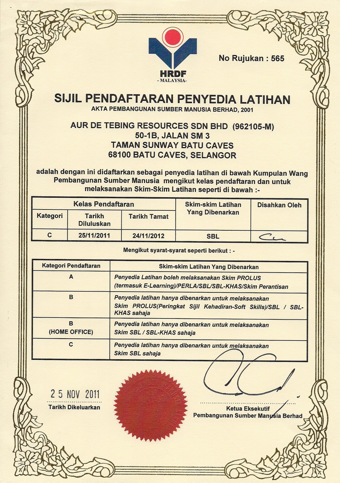 AUR De TEBING RESOURCES SDN BHD