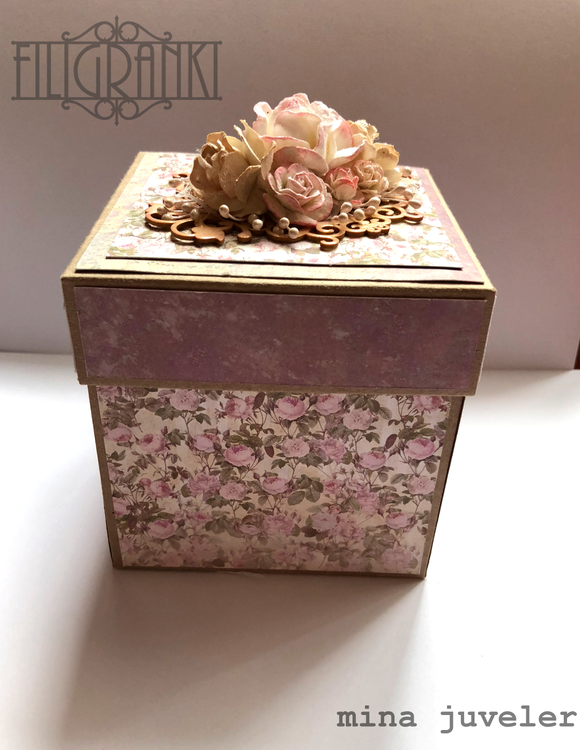 FILIGRANKI: Ślubny exploding box