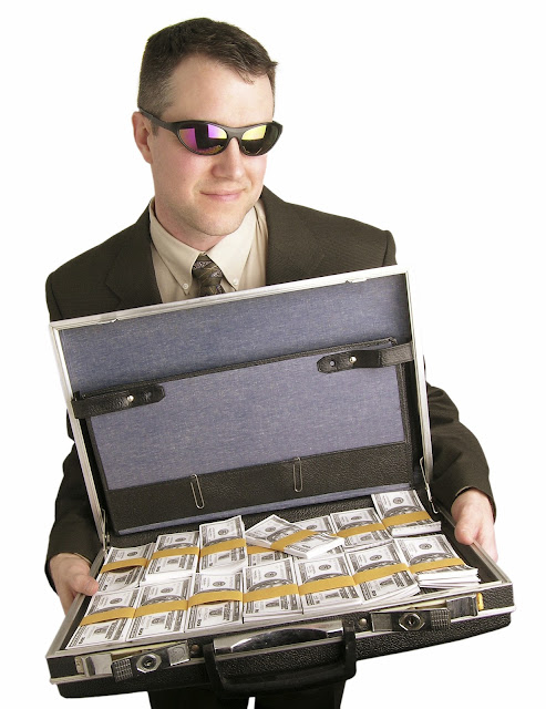 My Changing Neighborhood(s): SILVER ATTACHÉ CASES FILLED WITH CASH