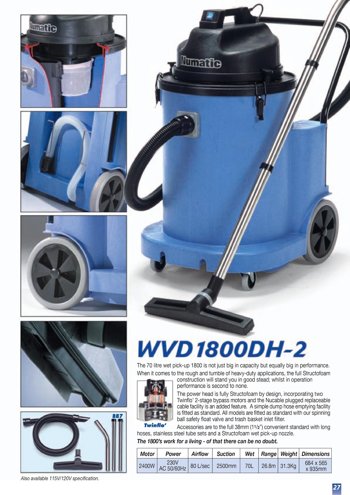 Numatic Cleancare 2007 Product Range