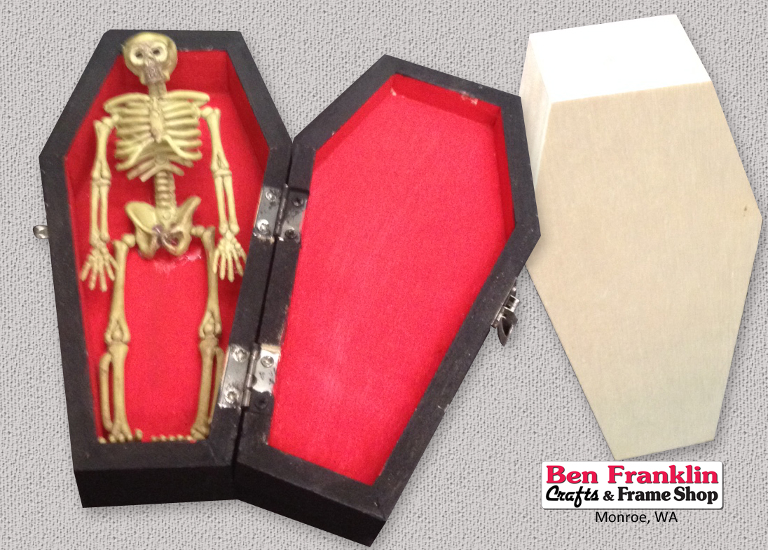 Ben Franklin Crafts and Frame Shop, Monroe, WA: Easy DIY Mini Coffin Crafts