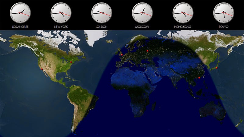 World Clock Map Real Time