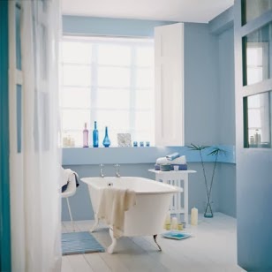 Baños color azul cielo - Colores en Casa