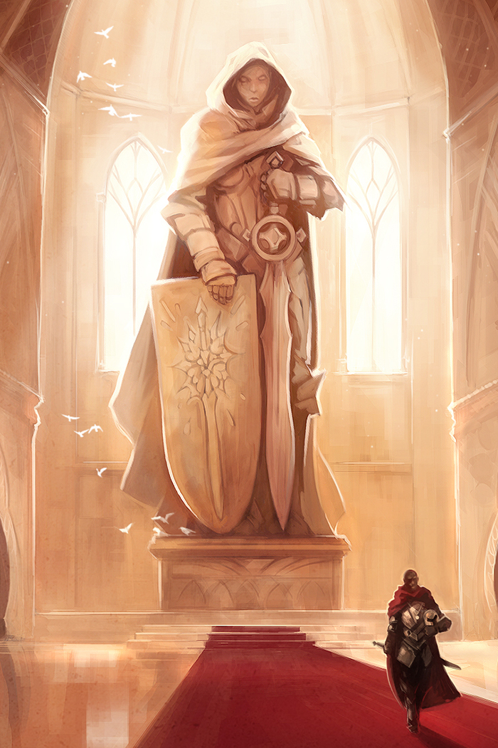 Inside Days: Pathfinder Card Art - Temple of Iomedae