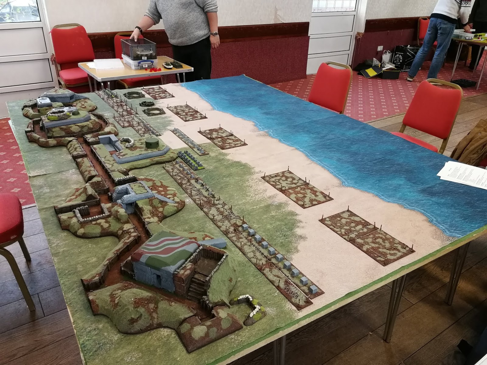 Normandy Beach table layout for Bolt Action