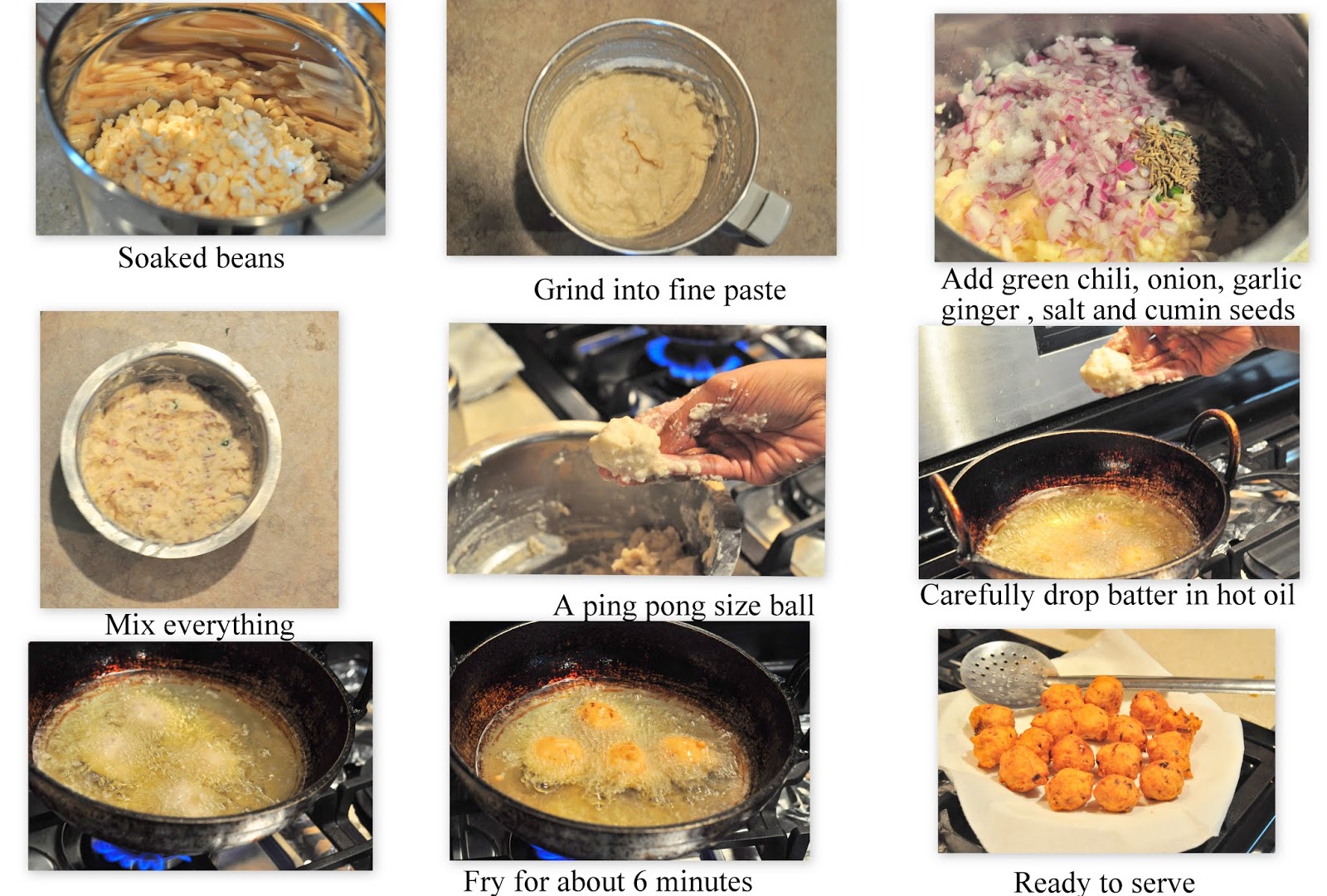 Black Eyed Peas Fritters/ Akara/Accara - Zesty South Indian Kitchen