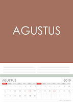 Simple Desain Kalender 2019 Indonesia beserta Hari Libur Nasional - beta:)