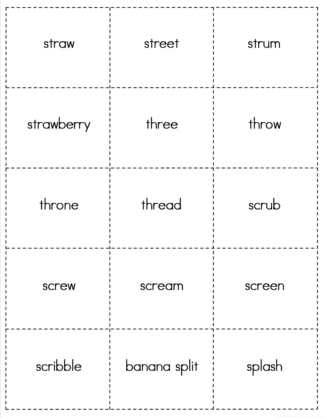 Teachers R US: Triple Consonant Blends Worksheets
