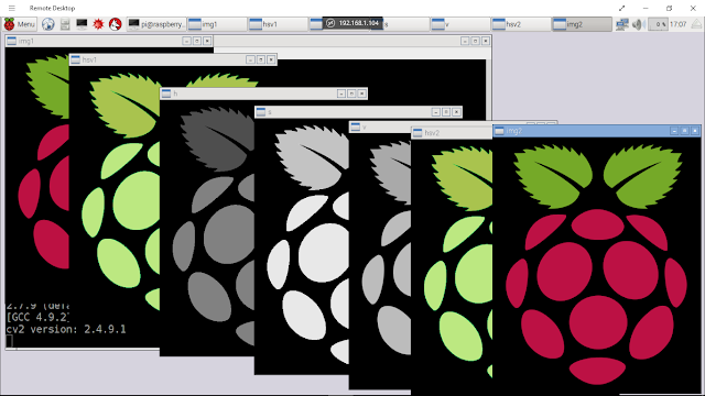 Hello Raspberry Pi: Python + OpenCV: convert RGB to HSV and reverse
