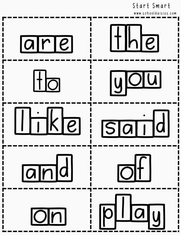 School Daisies-Spend a Day in Second Grade: High Frequency Word Practice