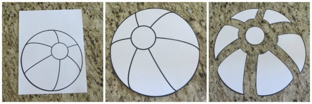 Beach Ball Cake Template