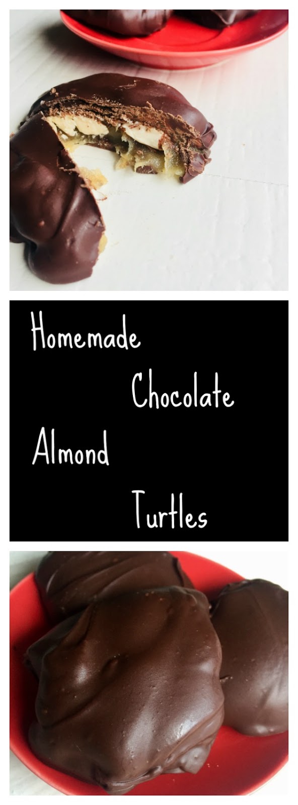 Homemade Chocolate Almond Turtles - Keat's Eats