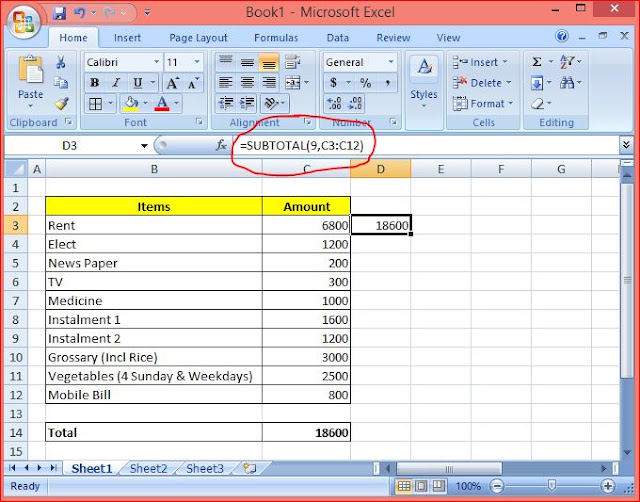 Sum Code For Excel