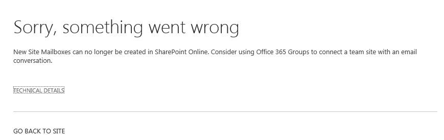 Site Mailbox is removed from SharePoint Online ~ Explore Microsoft 365 Site Mailbox is removed from SharePoint Online ~ Explore Microsoft 365