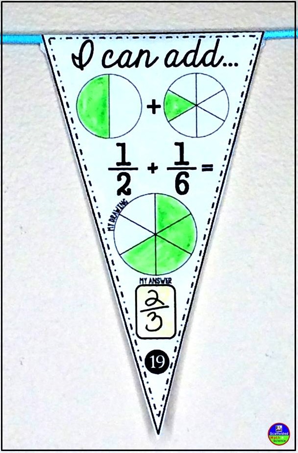 Fraction Pennants for Math! | kidCourses