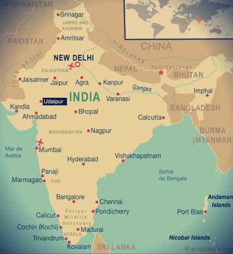 Where Is Udaipur Located In India Map - United States Map