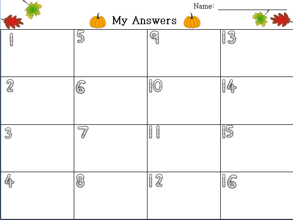 The Elementary Math Maniac: Fall Themed Addition and Subtraction Word ...