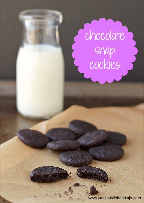 Chocolate snap cookies | Yankee Kitchen Ninja