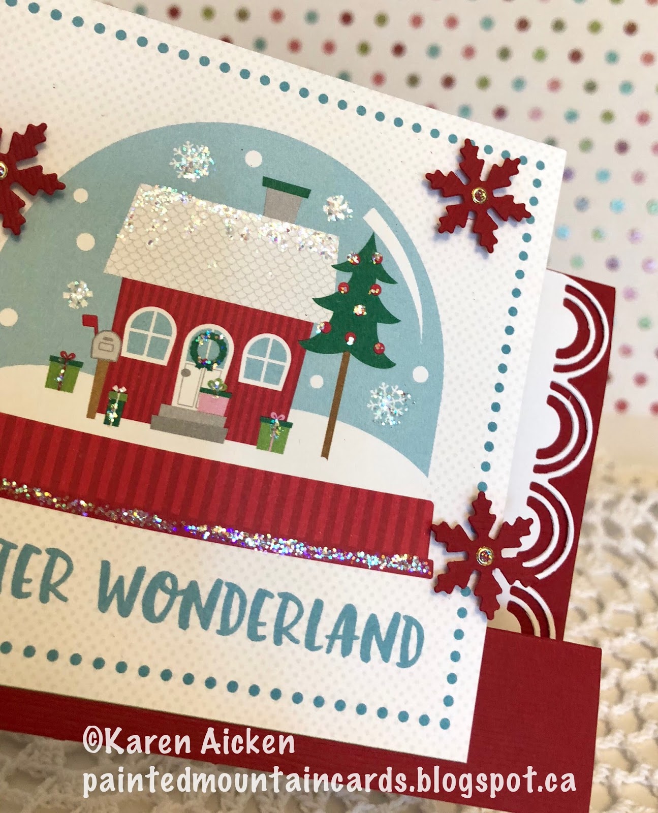Painted Mountain Cards: Christmas Centre Step Card