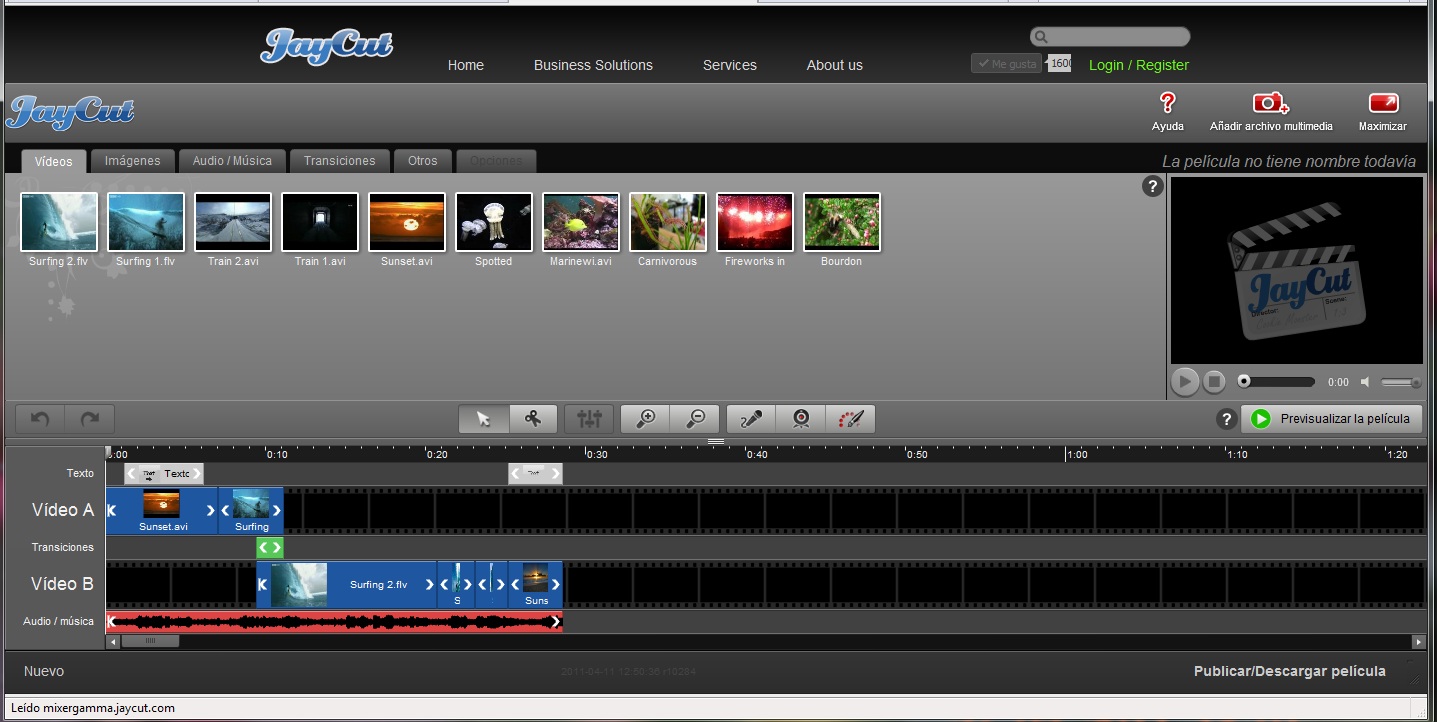 Aprendo en la web: Editor de video on-line