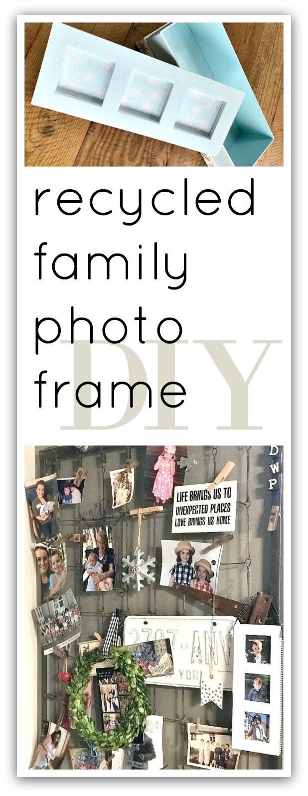 Recycled and Repurposed Photo Display