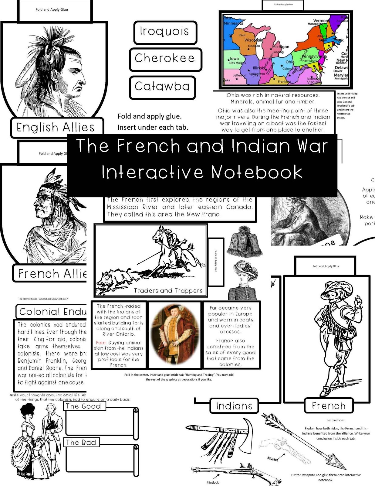 The Hermit Crabs Homeschool: The French and Indian War Interactive Notebook